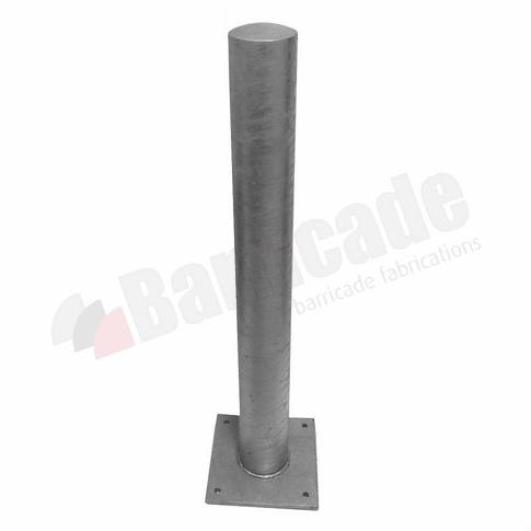 76mm galvanised steel bollard - bolt down - (BO2.MS3) | Barricade Ltd