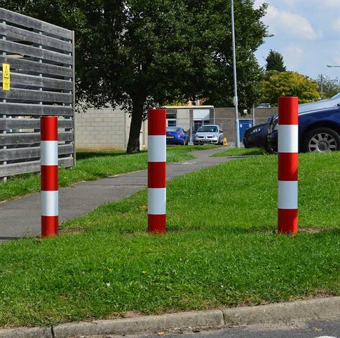 76mm galvanised steel bollard - root fix - (BO2.MS1) | Barricade Ltd